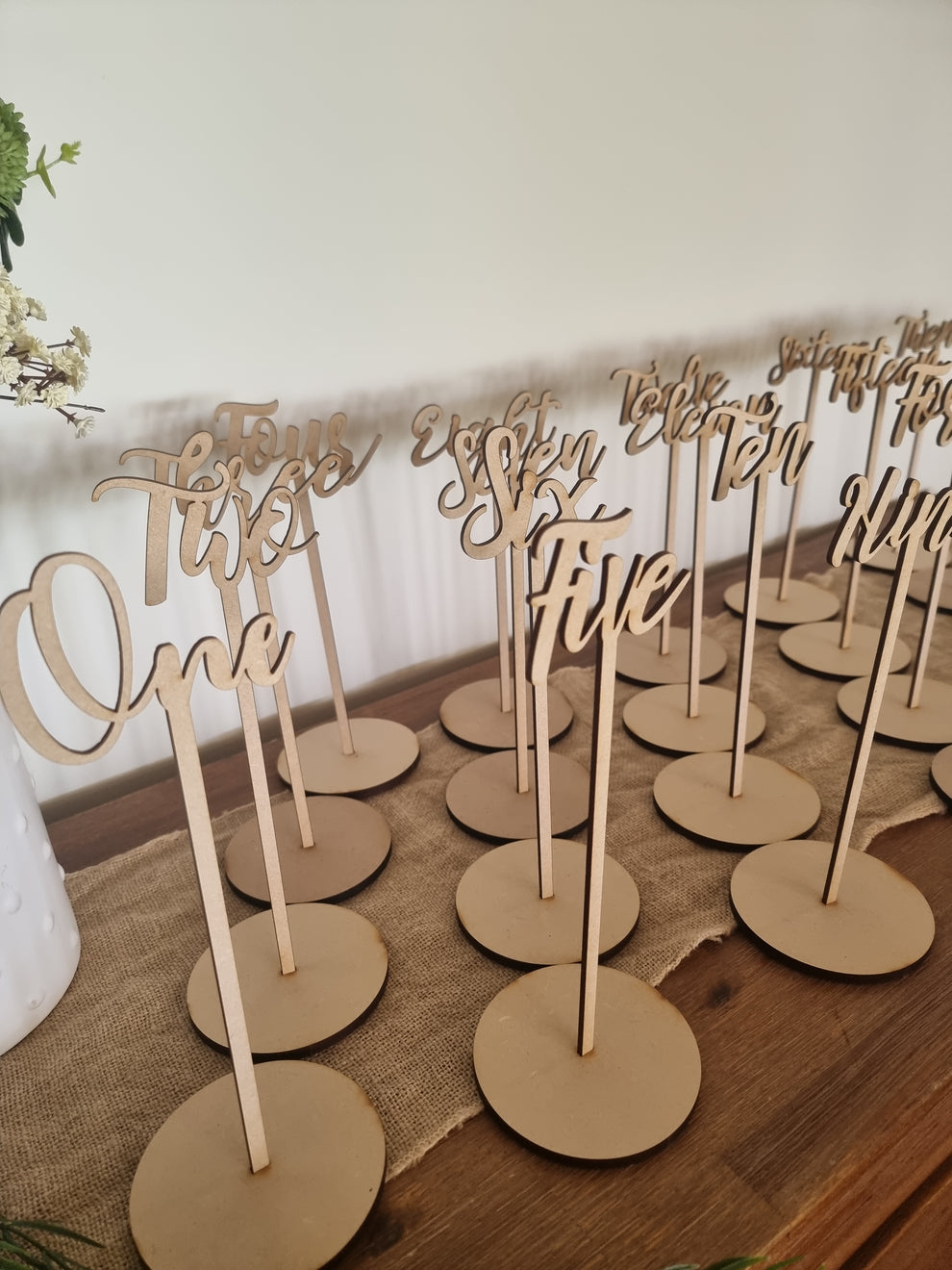 Free Standing Table Numbers – Cutting Edge Laser Design